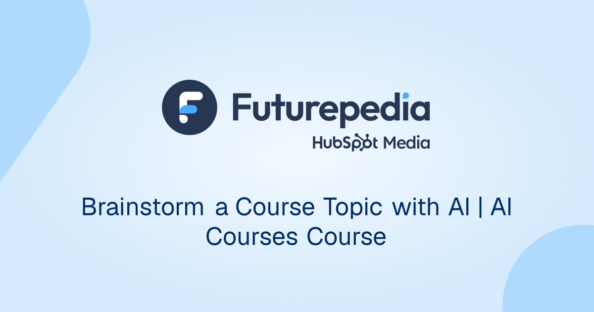 Brainstorm a Course Topic with AI | AI Courses Course
