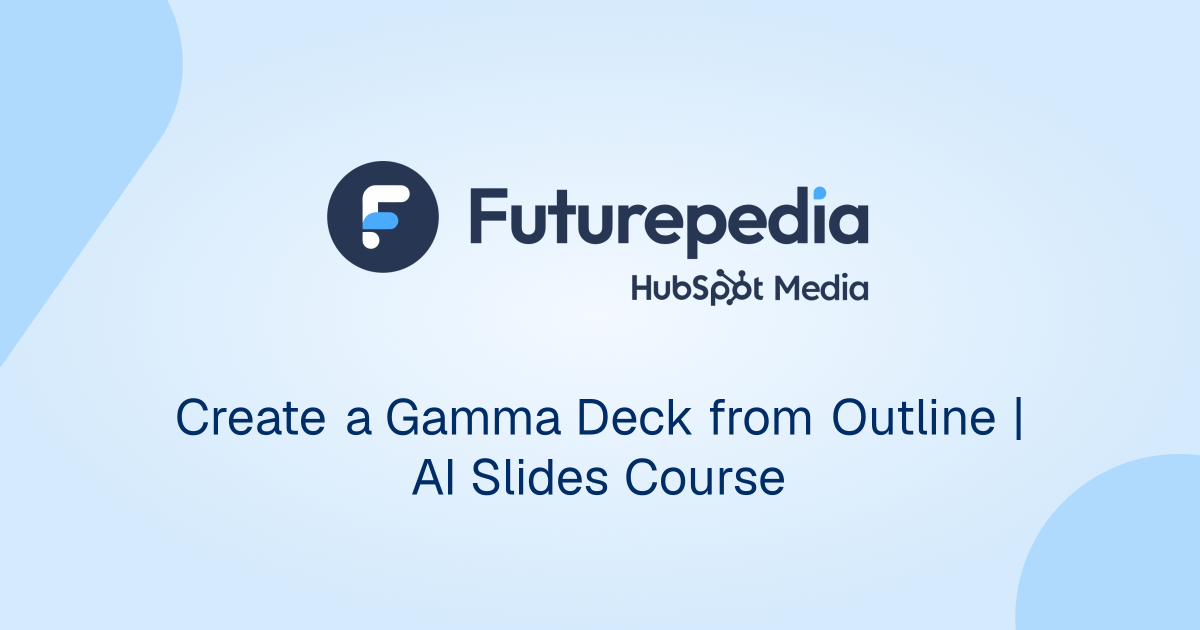 Create a Gamma Deck from Outline | AI Slides Course